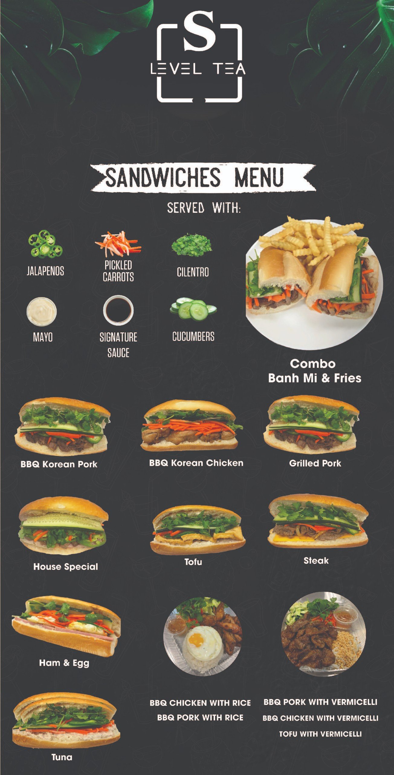 Our Menu – Slevelteaus